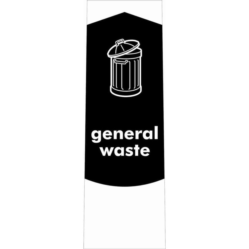 SLIM JIM BIN STICKER - GENERAL WASTE - Litter Bins - J. P. Lennard Ltd
